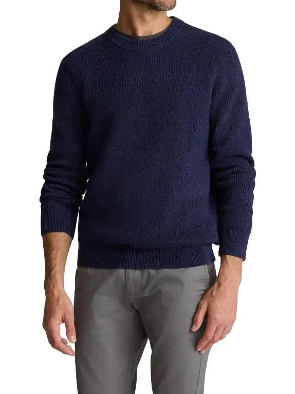 UNTUCKIT Seaver Cotton Crewneck Sweater - Navy