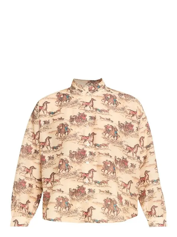 Alix Of Bohemia Kiki Western Printed Blouse - Nude Canyon Cowboy