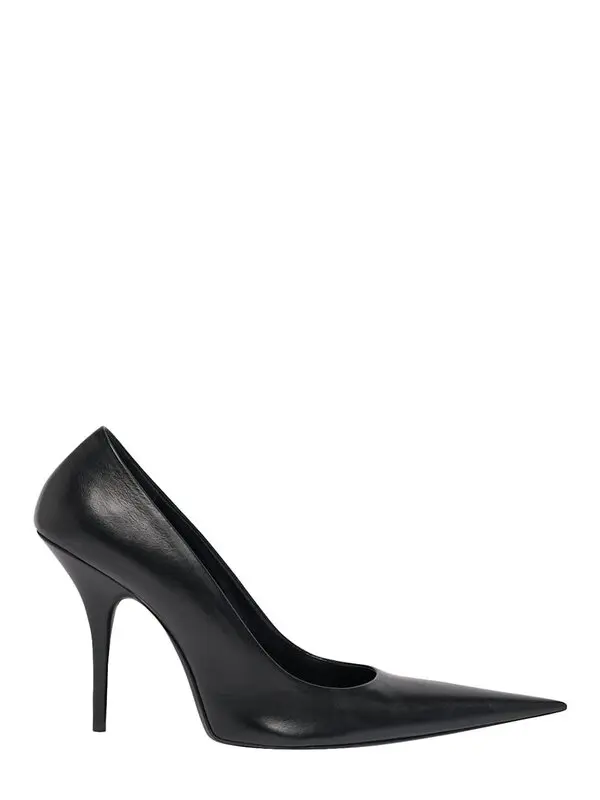 Balenciaga 90mm Avenue Leather Pumps - Black
