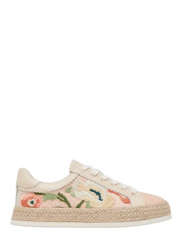 DOLCEVITA Azalia Sneakers - Pink Floral Raffia