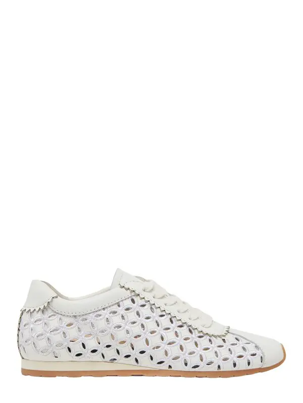 DOLCEVITA Danie Eyelet Perf Sneakers - True White Leather