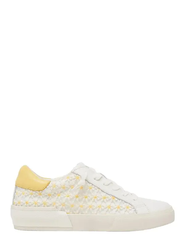 DOLCEVITA Zina Floral Sneakers - White Yellow Floral Mesh