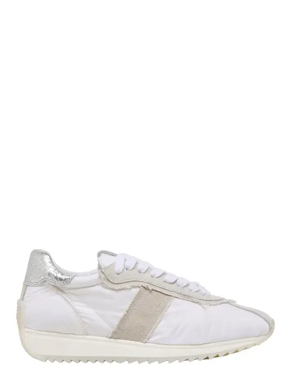 DOLCEVITA Mario Italian-made Silk Sneakers - White Multi Leather