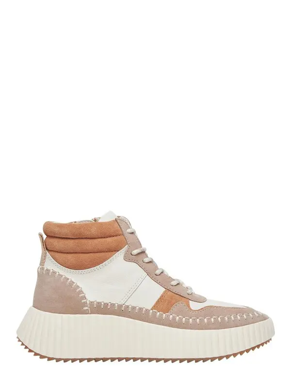 Dolce Vita Daley High-top Platform Sneakers - Taupe Multi Suede
