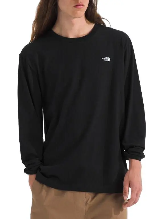 The North Face Essential Long Sleeve Cotton T-shirt - Tnf Black