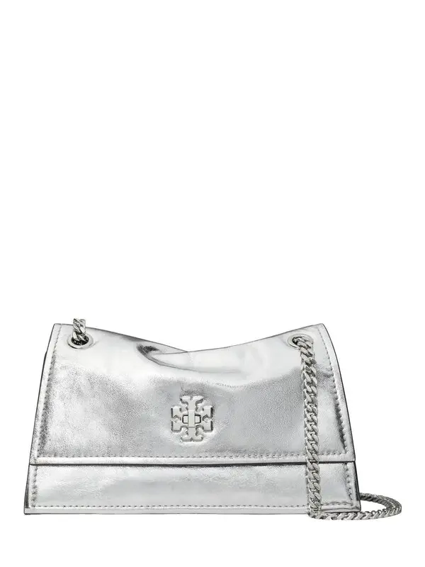 Tory Burch Kira Turnlock Mini Convertible Shoulder Bag - Silver