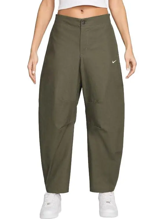 Nike Sportswear Street Barrel Leg Pants - Medium Olive/sail