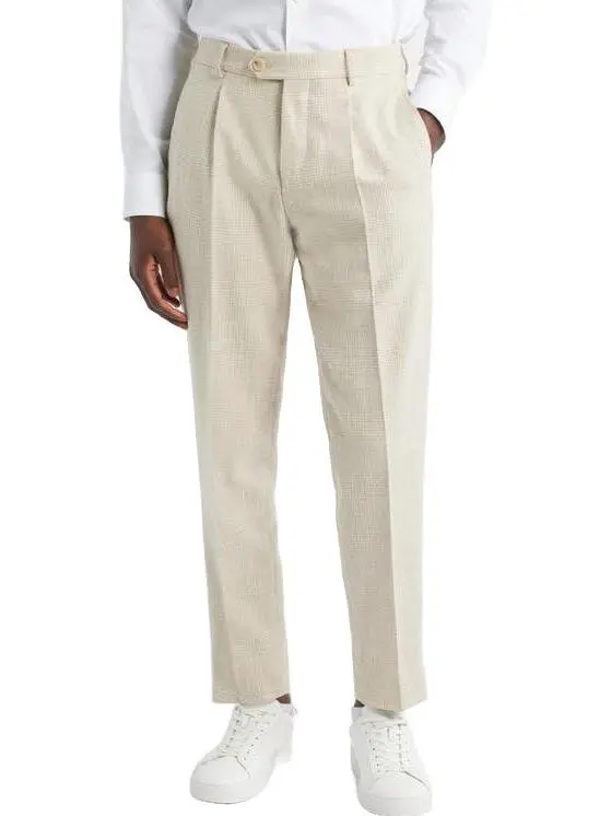 Hugo Boss Peet Pleated Alpaca Blend Dress Pants - Open Beige