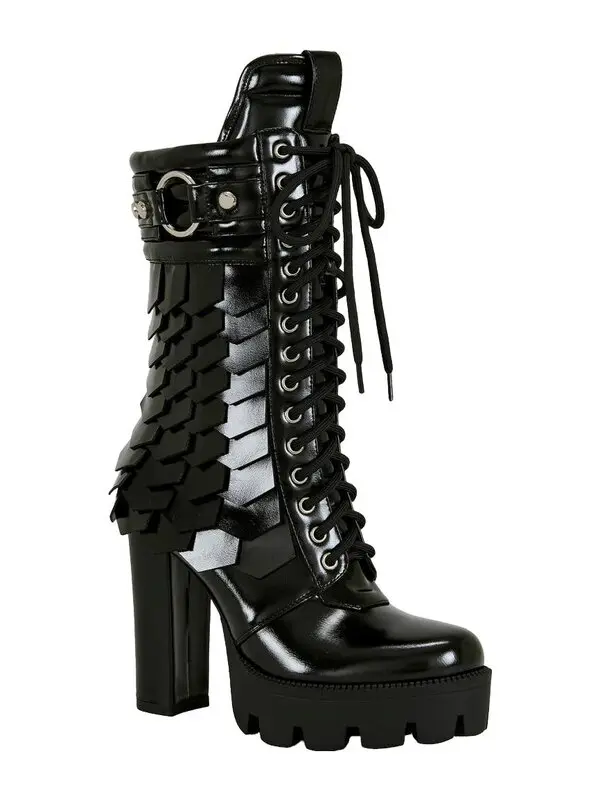 AZALEA WANG Gernot Platform Bootie - Black