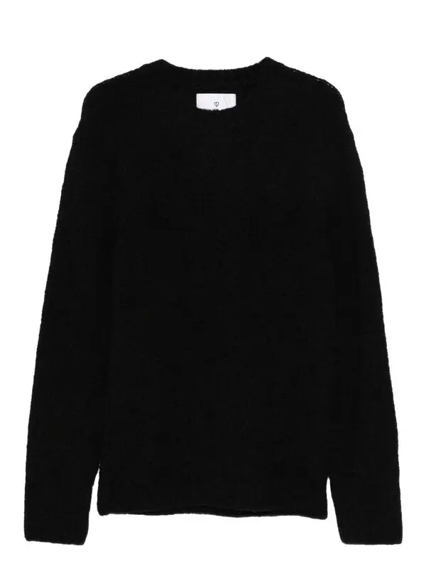 SEVEN GAUGE Crewneck Wool Sweater - Black