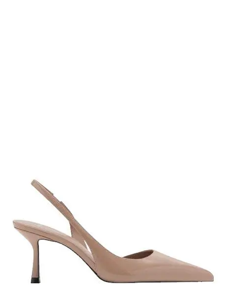 Mango Star Slingback Pointed Toe D'orsay Pumps - Beige