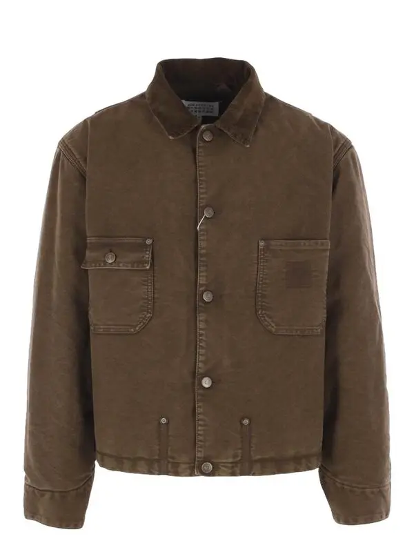 MAISON MARGIELA Padded Corduroy Jacket - Marbre Army
