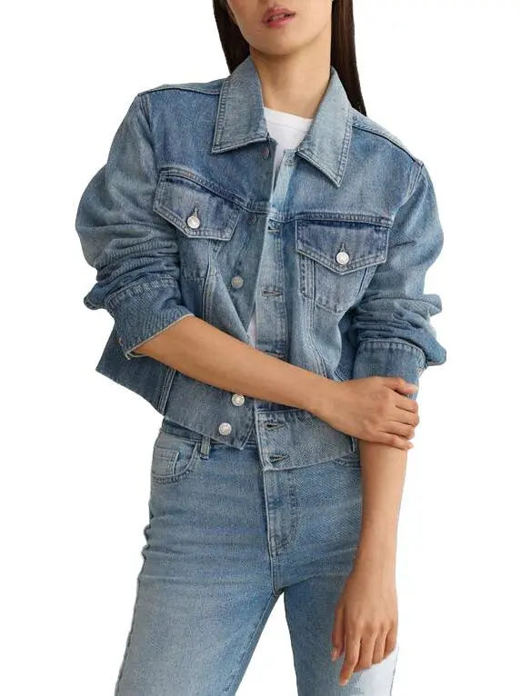 Warp + Weft Cropped Denim Jacket - Bambino
