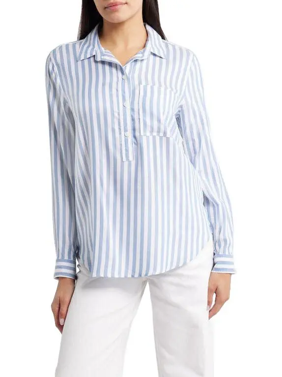 BEACHLUNCHLOUNGE Haley Popover Shirt - Slate Blue