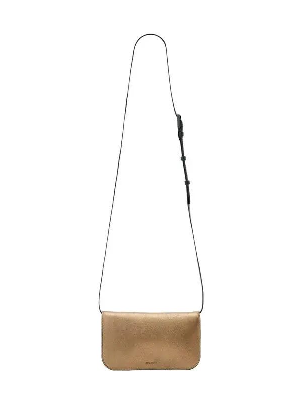ALLSAINTS Maeva Leather Crossbody Wallet - Warm Brass