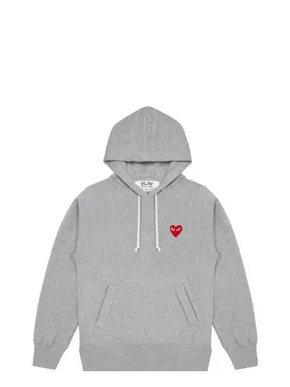 Play Comme Des Garcon Hooded Sweatshirt - Grey