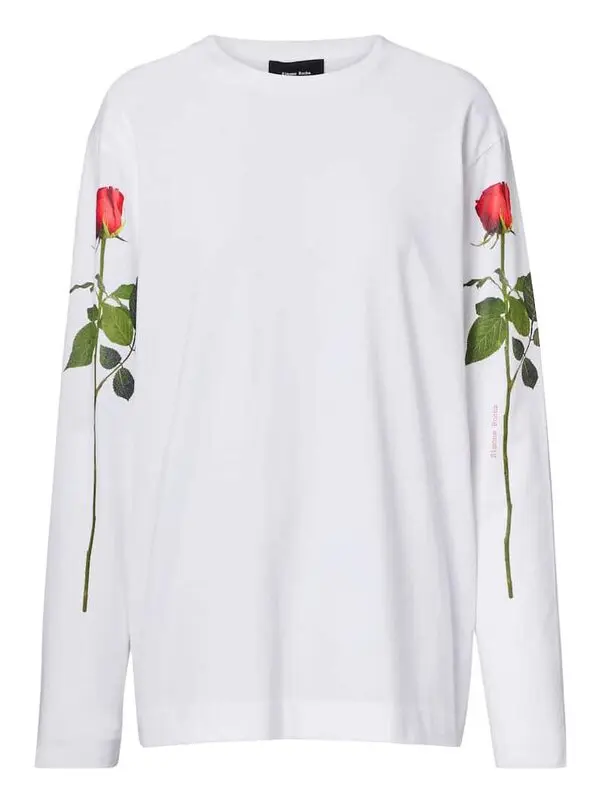 Simone Rocha Printed Cotton Jersey T-shirt - White