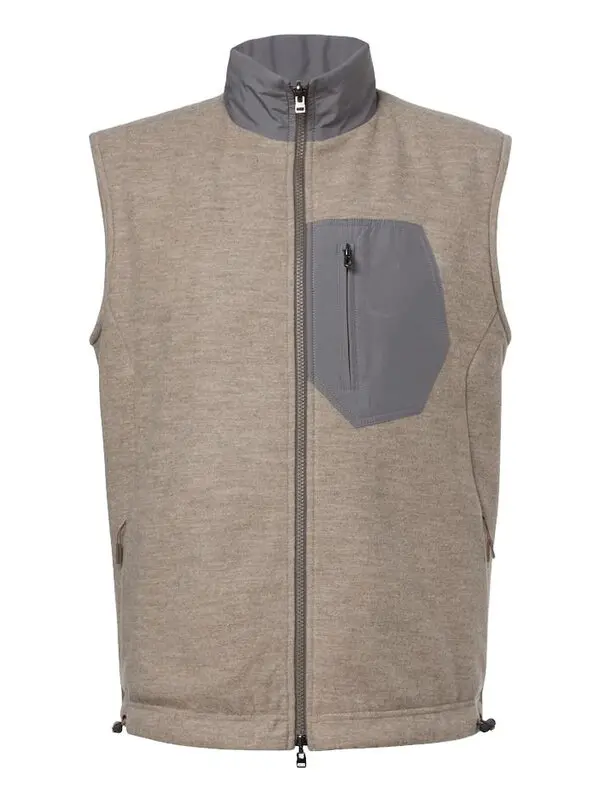 Sease Explorer Reversible Wool-blend Vest - Beige