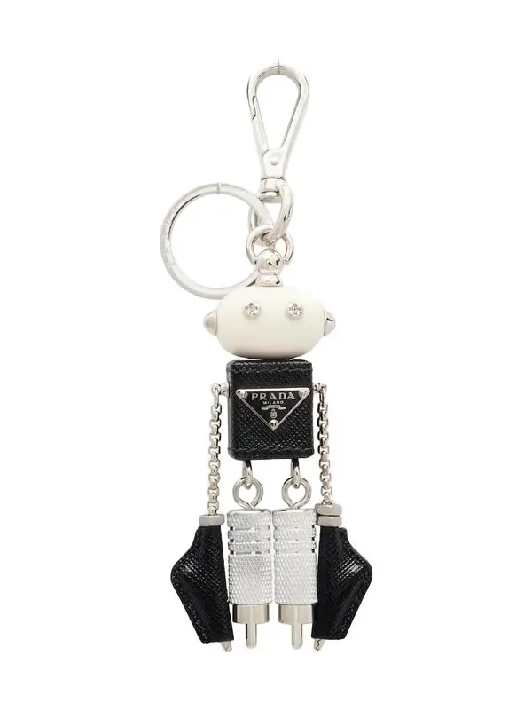 Prada Leather And Metal Bag Charm - Multicoloured