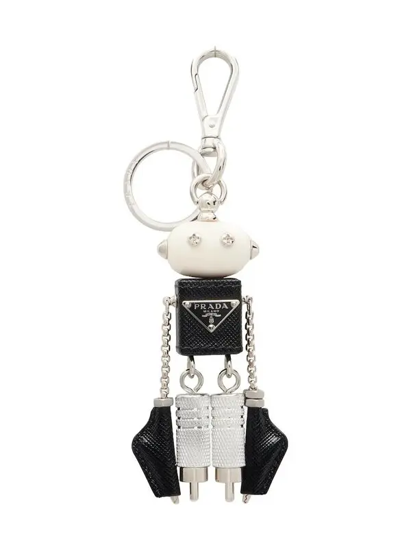 Prada Leather And Metal Bag Charm - Multicoloured