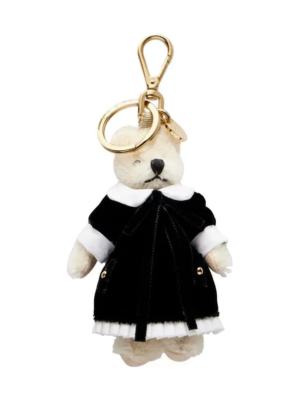 Prada Velvet Bag Charm - White