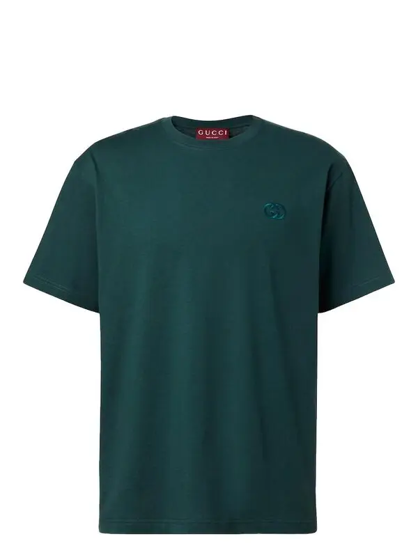Gucci Double G Cotton Jersey T-shirt - Green