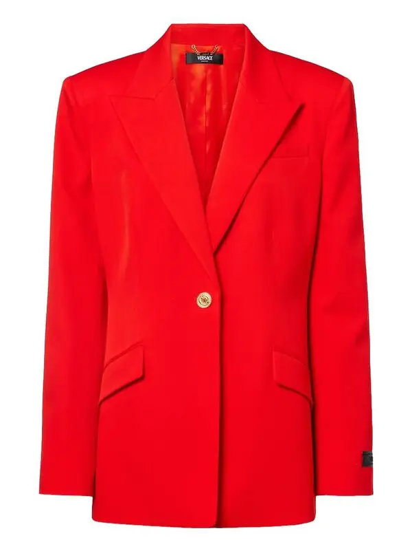 Versace Wool Blazer - Red