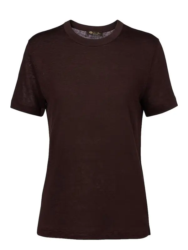 Loro Piana Gargano Linen Jersey T-shirt - Brown