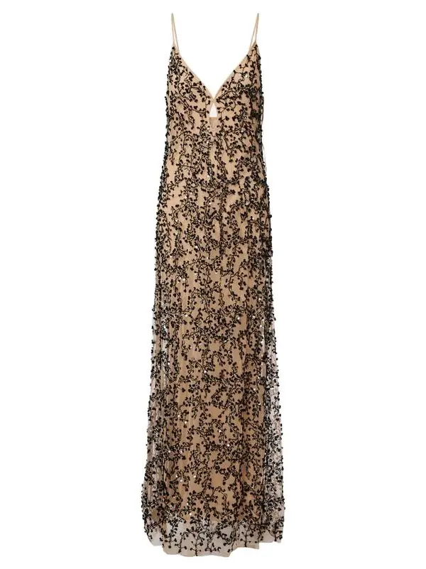 Johanna Ortiz Reinvention Embellished Gown - Brown
