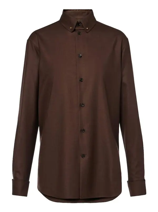 Loro Piana Thea Virgin Wool Shirt - Brown