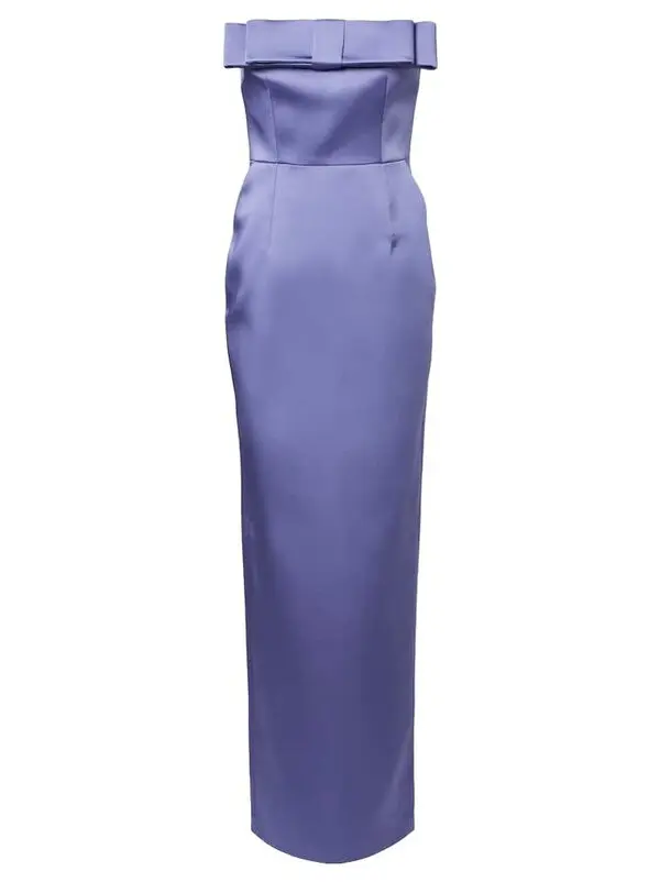 THE NEW ARRIVALS ILKYAZ OZEL Sisu Bow-detail Gown - Purple