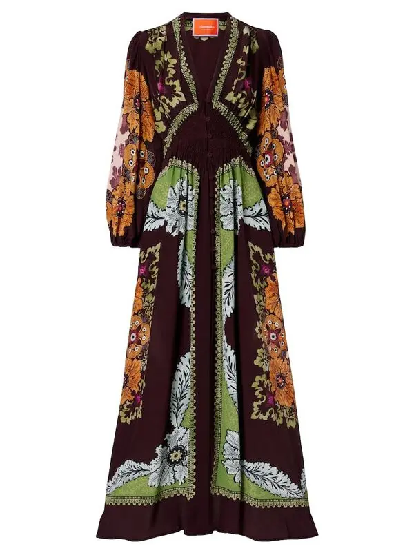 La DoubleJ Printed Silk Maxi Dress - Multicoloured