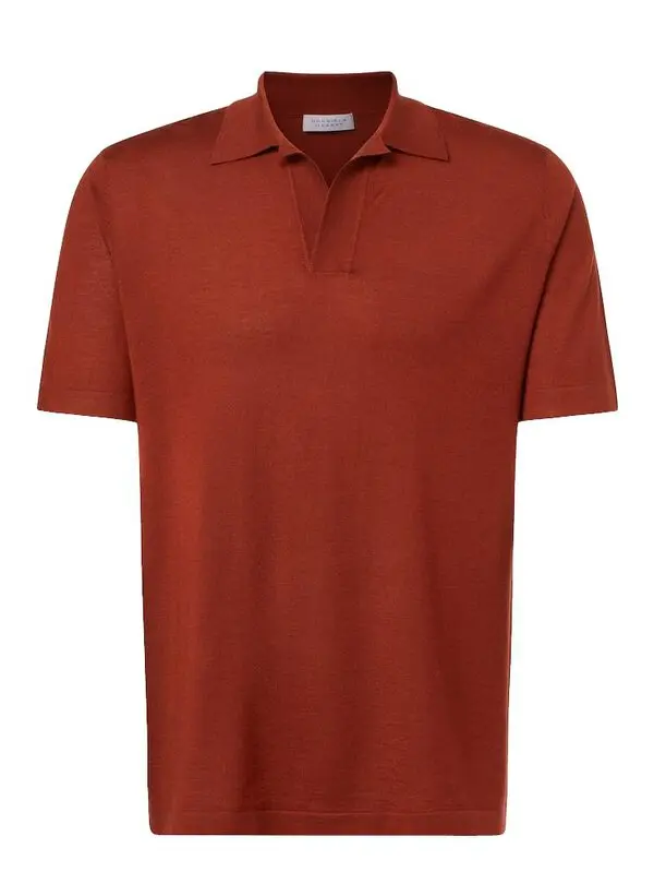 Gabriela Hearst Cashmere And Silk Polo Shirt - Brown
