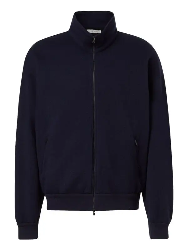 THE ROW Cashmere And Cotton Bomber Jacket - Blue
