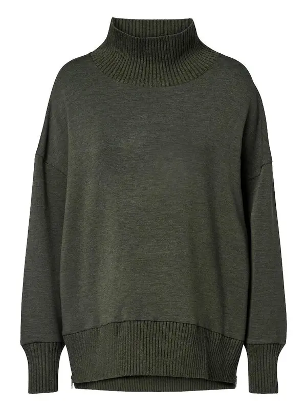 Varley Barker Jersey Turtleneck Sweater - Green