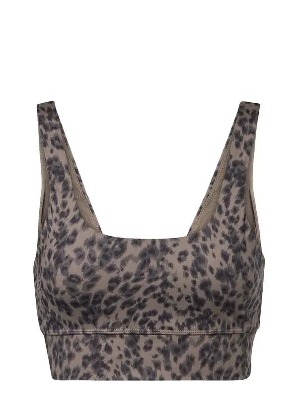 Varley Cori Cheetah-print Sports Bra - Brown