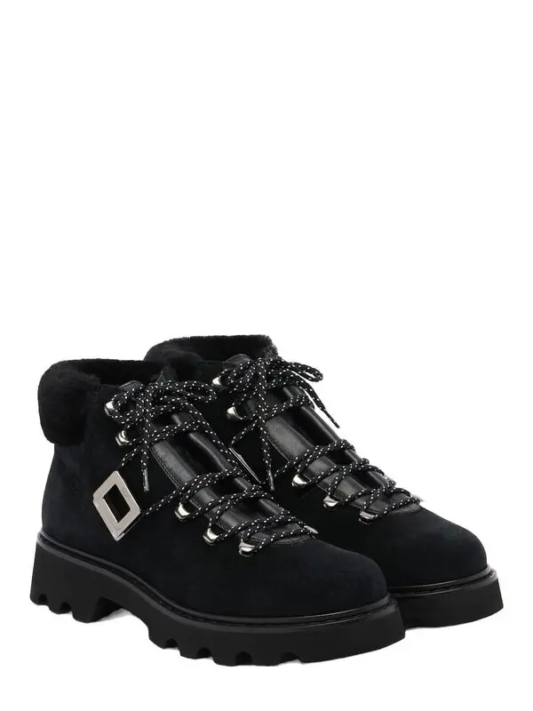ROGER VIVIER Viv' Rangers Lace-up Boots - Black