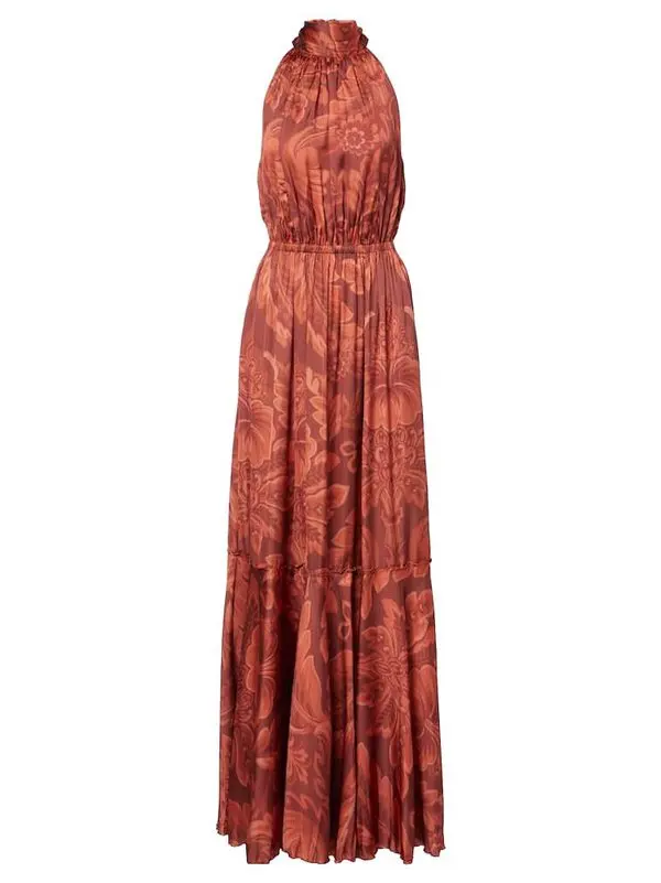 Etro Printed Maxi Dress - Orange