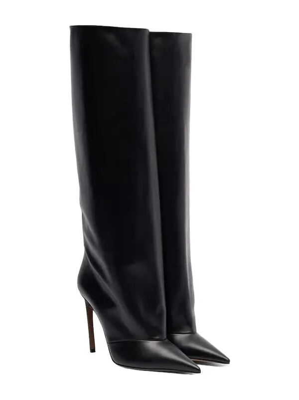 Dolce & Gabbana Leather Knee-high Boots - Black