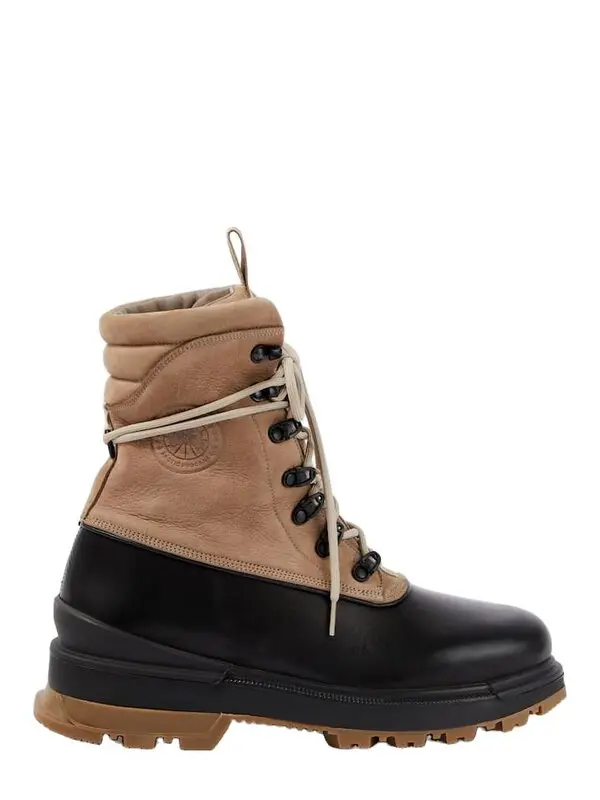 Canada Goose Leo Leather Lace-up Boots - Beige