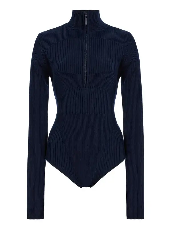 Cordova Butte Merino Wool Bodysuit - Navy