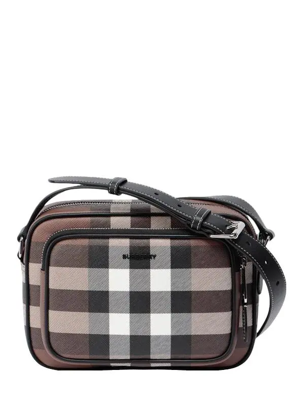 Burberry Check Crossbody Bag - Dark Birch Brown