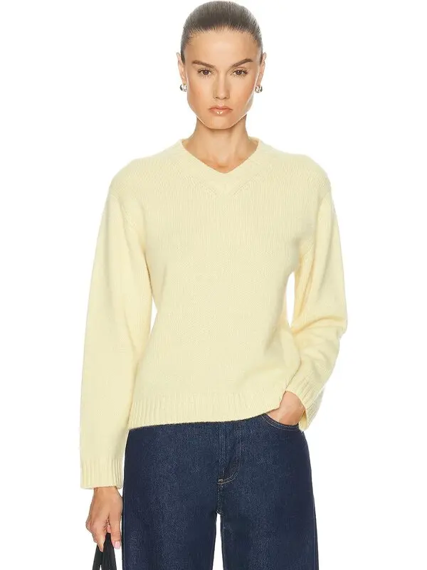 AMIYA Nevia V Neck Sweater - Yuzu
