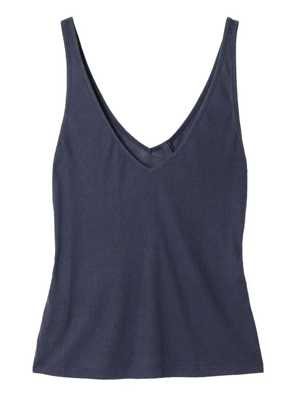 SKIMS V-neck Ribbed Tank - Blue