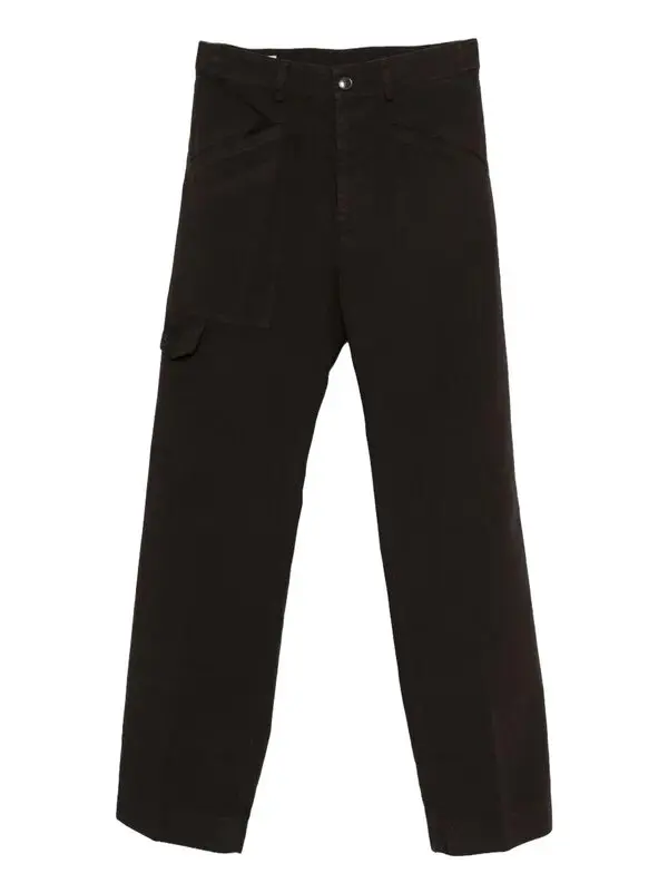 Dries Van Noten Pozier Cotton Trousers - Brown