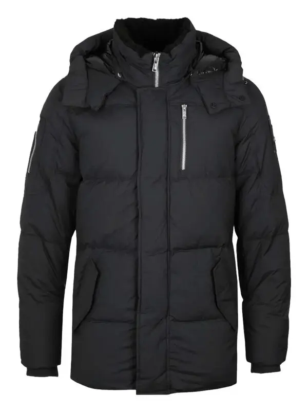 Moose Knuckles Everest 3q Down Jacket With Removable Hood - Black
