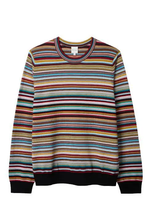 Paul Smith Signature Stripe Merino Wool Knit Sweater - Multicolour