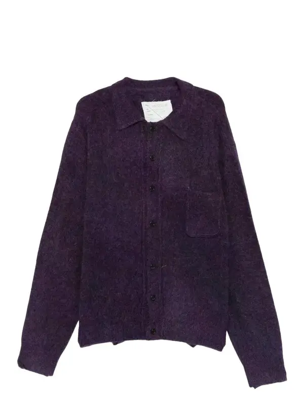 CAMIEL FORTGENS Alpaca Wool-blend Cardigan - Purple