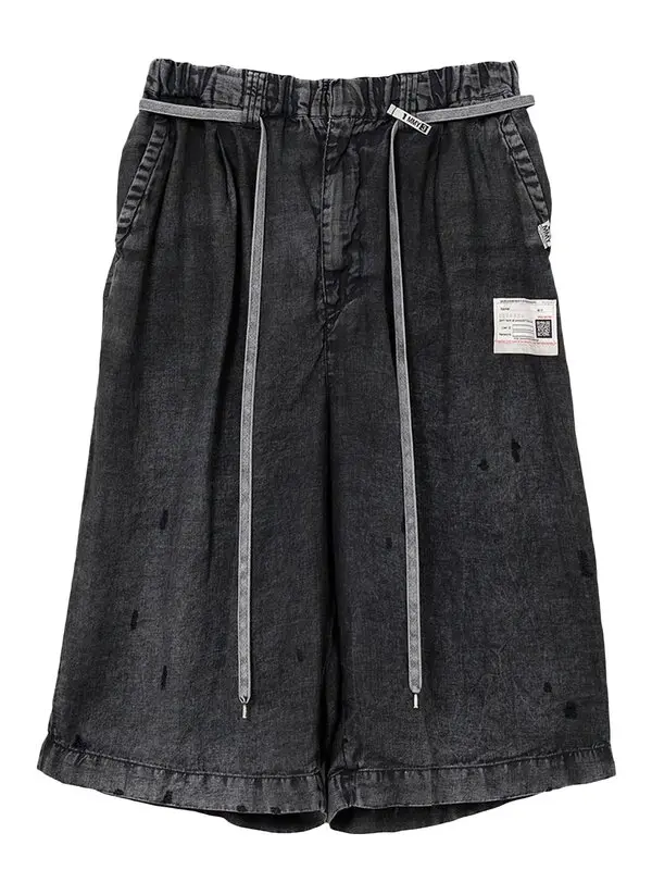 Mihara Yasuhiro Aged Wide Shorts - Black