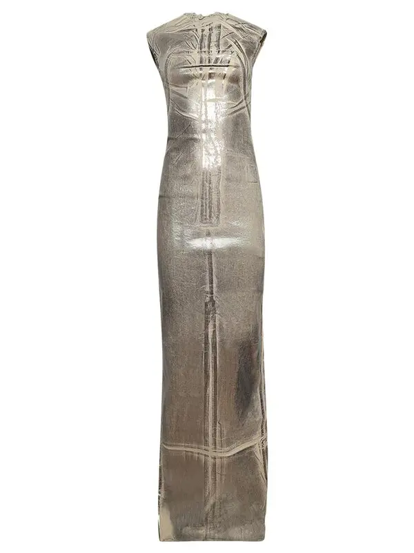 Rick Owens Denim Column Dress - Silver